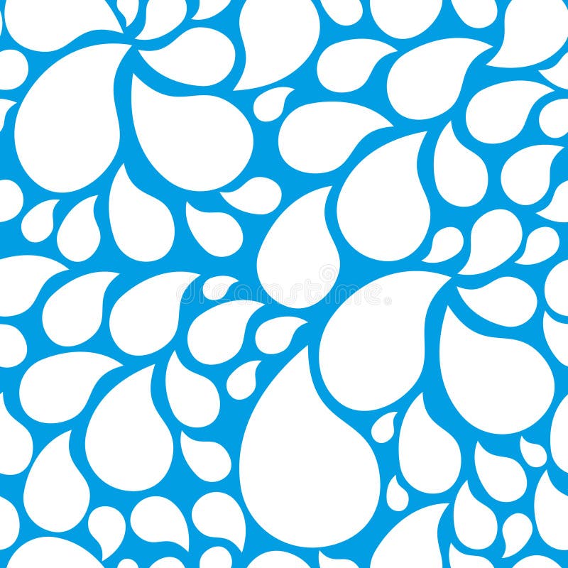 White Seamless Pattern with Drops Stock Vector - Illustration of layout ...