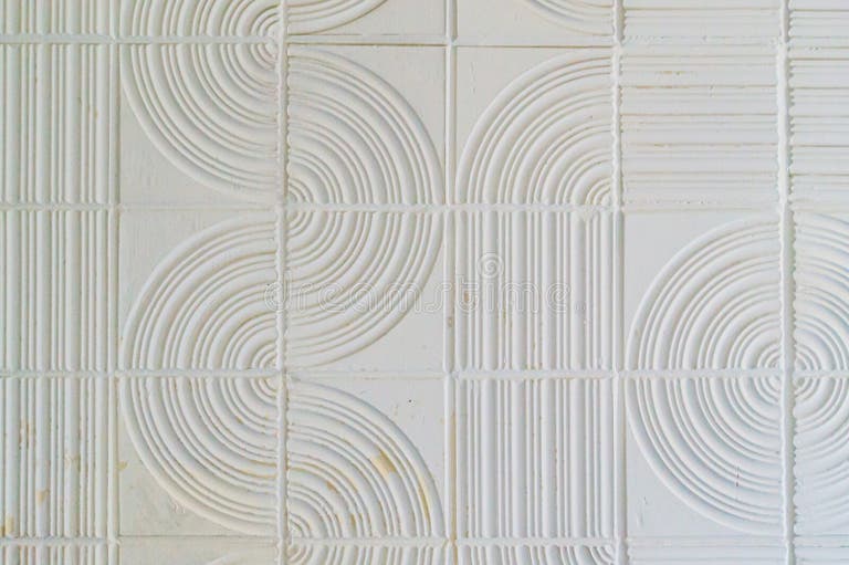 White Seamless Texture. Wavy Background. Interior Wall Decoration. 3D ...