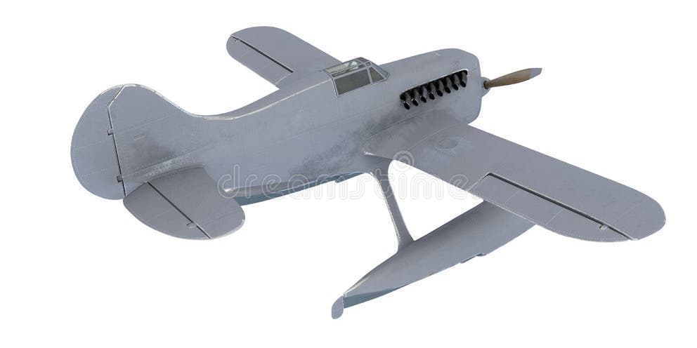 White seaplane. 3D render stock illustration. Illustration of transport ...