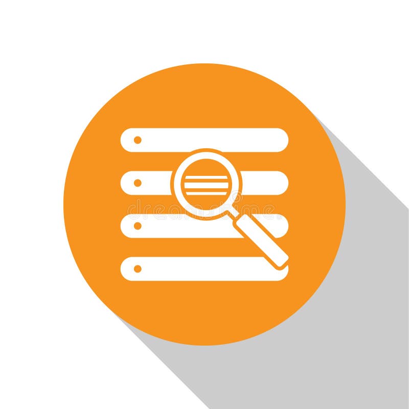 White Search in a Browser Window Icon Isolated on White Background ...