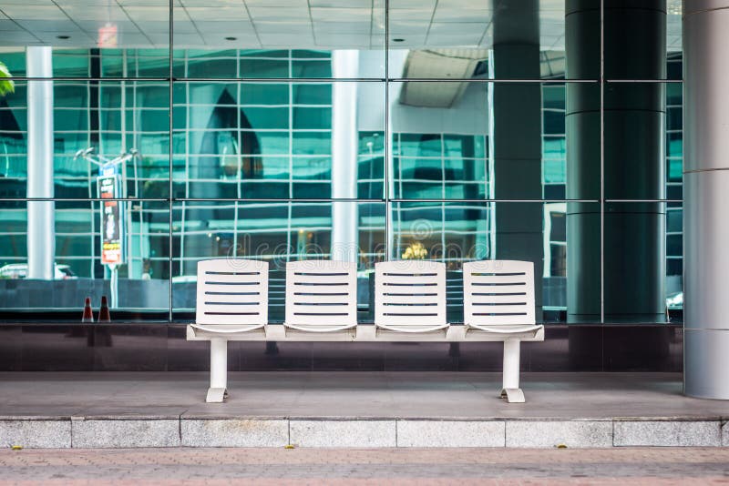 Seating at Modern Bus Stop Station Stock Image - Image of station ...