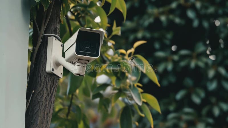 A Camera is Mounted on a Tree Branch Stock Image - Image of equipment ...