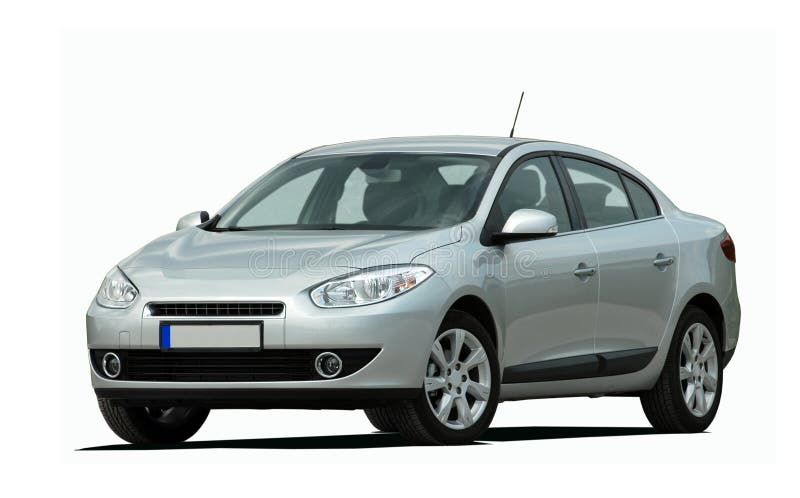 White sedan front view stock image. Image of highlights - 31417585