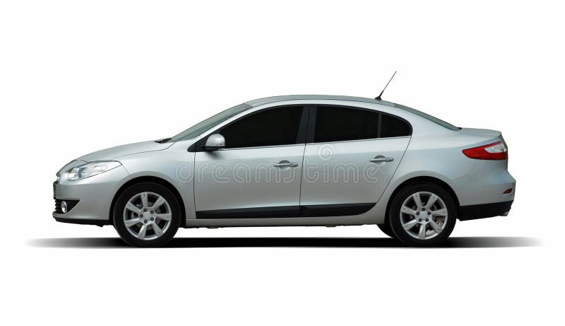 White Sedan Side View Picture. Image: 32139956