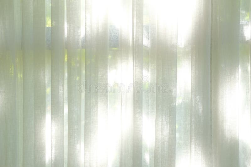 White Transparent Fabric See through Sheer Window Curtain Stock Photo ...