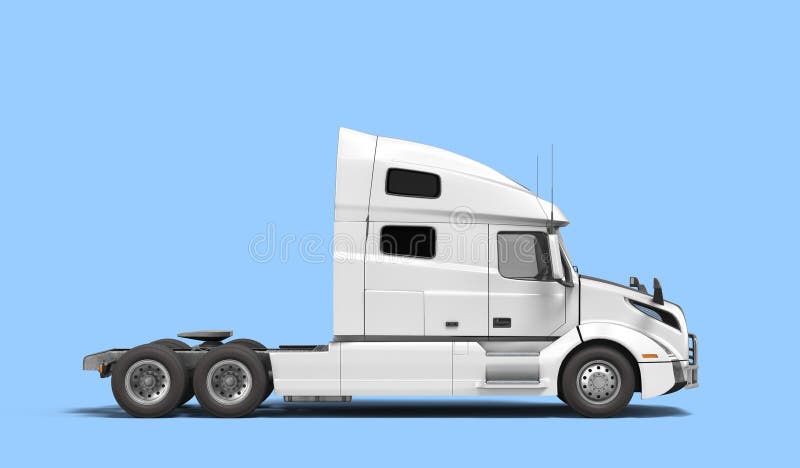 Blue Semi Truck Side View Stock Illustrations – 349 Blue Semi Truck ...