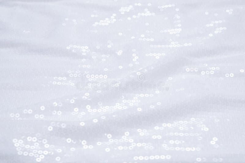 White Sequin Background. White Shiny Sequin Fabric Stock Photo - Image ...