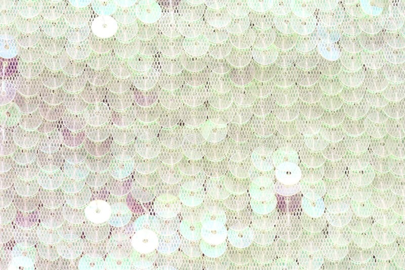 White Sequins Sewn on Clothing Details Stock Image - Image of detail ...