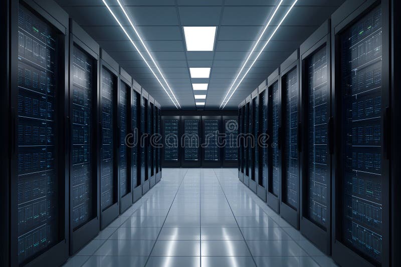 White Server Room Rendering, Computer Storage Systems, Social Media ...