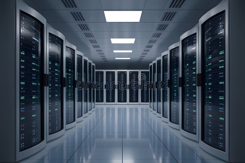 White Server Room Rendering, Computer Storage Systems, Social Media ...