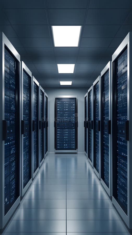 White Server Room Rendering, Computer Storage Systems, Social Media ...