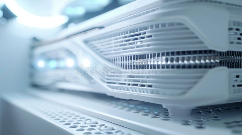 White Servers in a Data Center. Stock Photo - Image of processing ...