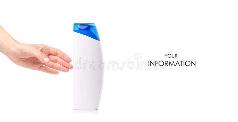 White Shampoo Bottle in Hand Pattern Stock Image - Image of green, girl ...