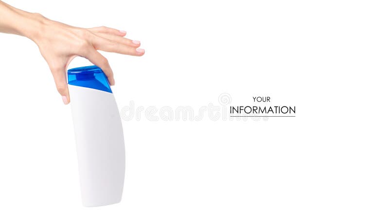 White Shampoo Bottle in Hand Pattern Stock Image - Image of light, lady ...