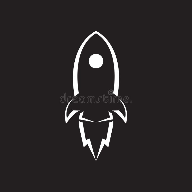 White Shape Rocket Launch Logo Design, Vector Graphic Symbol Icon ...