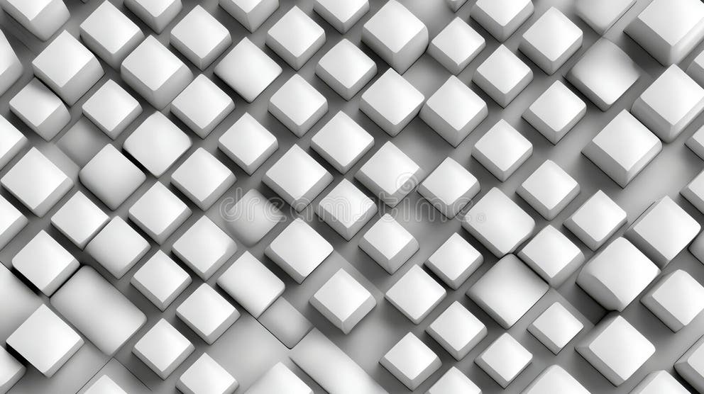 White Shapes with Geometric Patterns Overlap, Creating an Abstract ...