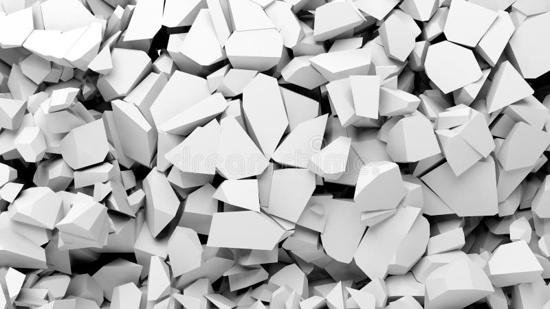 White Shattered Pieces of Stone Stock Illustration - Illustration of ...
