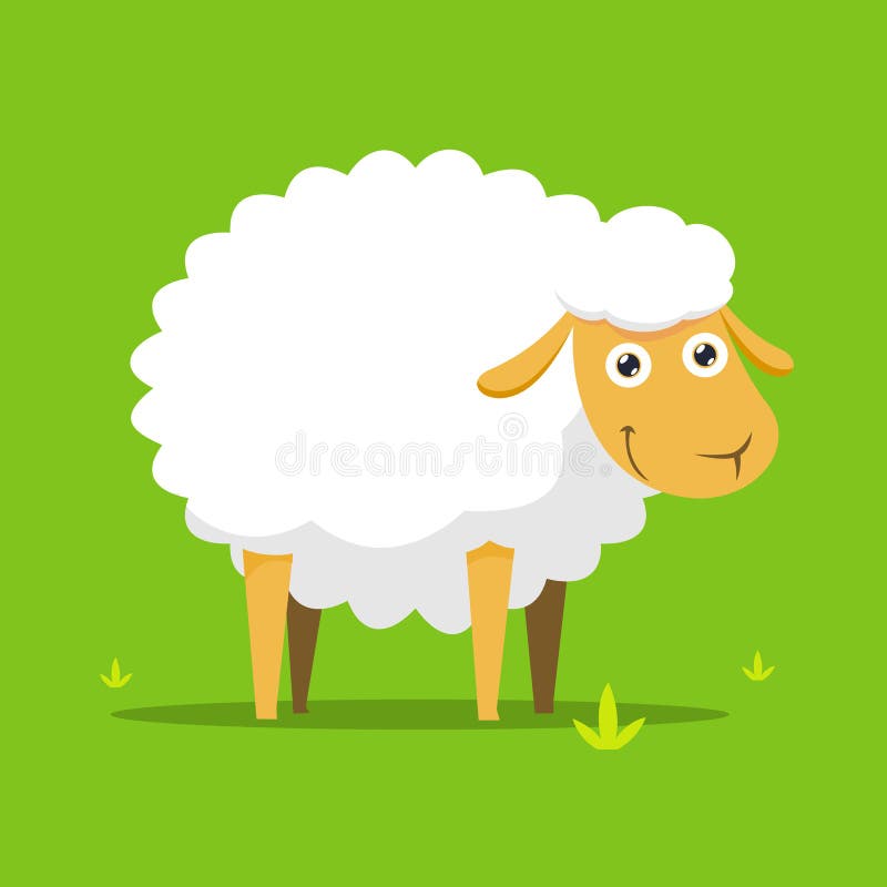 White Sheep Illustration. Isolated Vector Illustration Stock ...