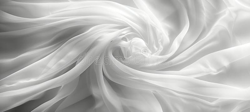 White Sheer Chiffon Fabric Texture with Soft Waves, Elegant and Flowing ...