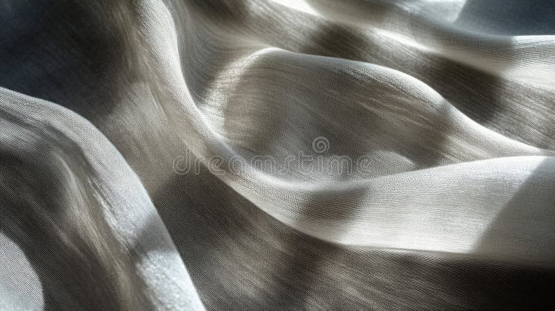 White Sheer Fabric Draped with Light and Shadow Stock Illustration ...