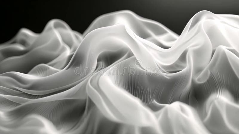 White Sheer Fabric Draped Over Black Background Stock Video - Video of ...