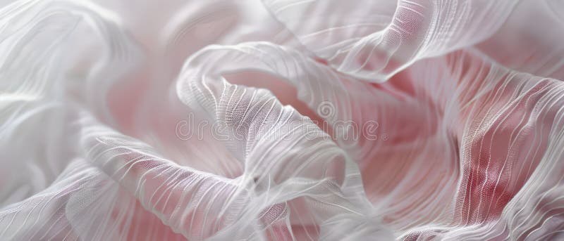 White Sheer Fabric Draped Over Pink Background Stock Image - Image of ...