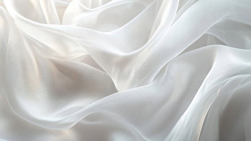 White Sheer Fabric Draped Texture Background Stock Illustration ...