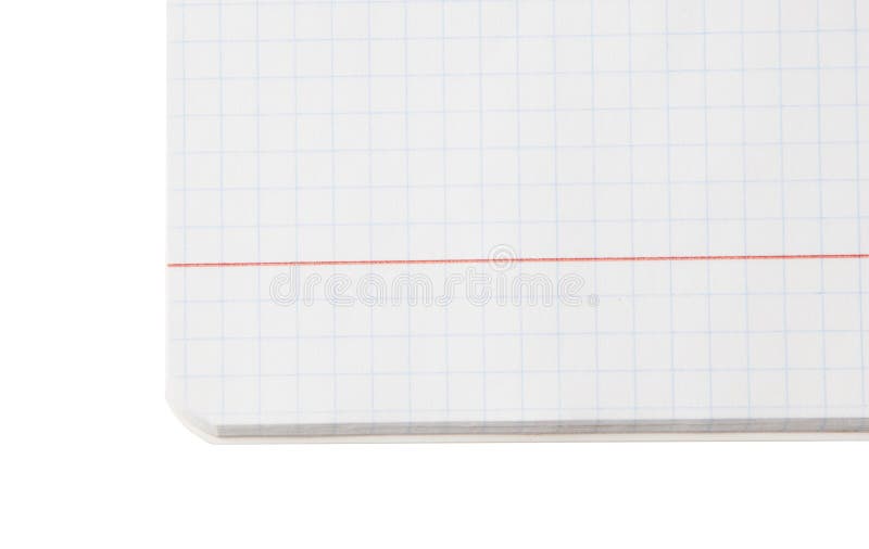 A White Sheet of Graph Paper with Red Lines Drawn on it Stock ...