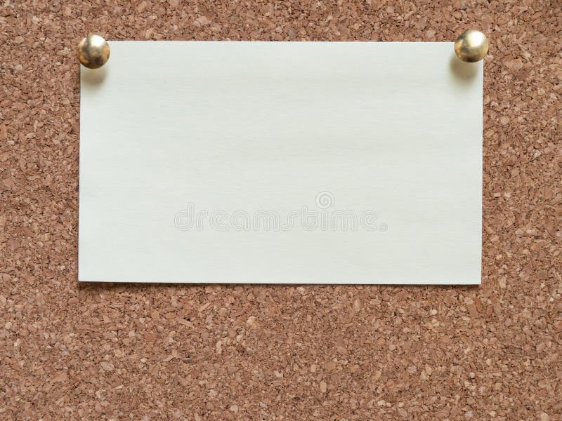 Sheet of Paper on the Board Stock Image - Image of creme, button: 100895957