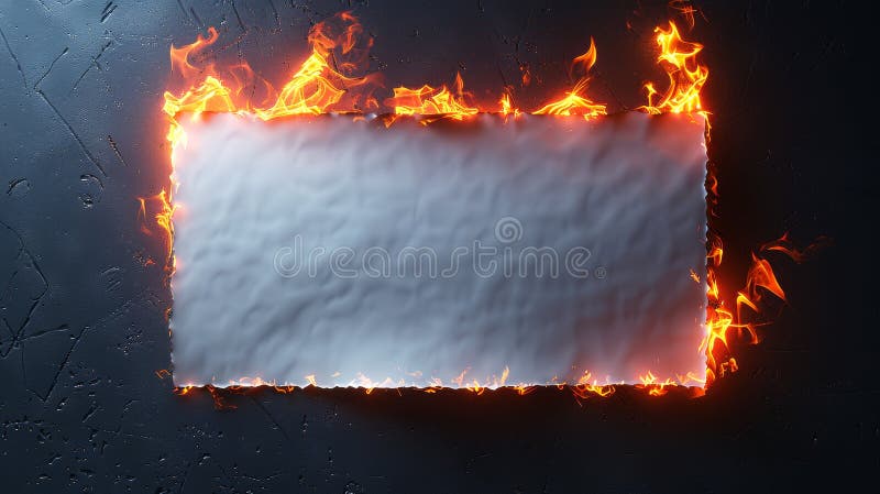 White Sheet of Paper on Fire Stock Illustration - Illustration of ...