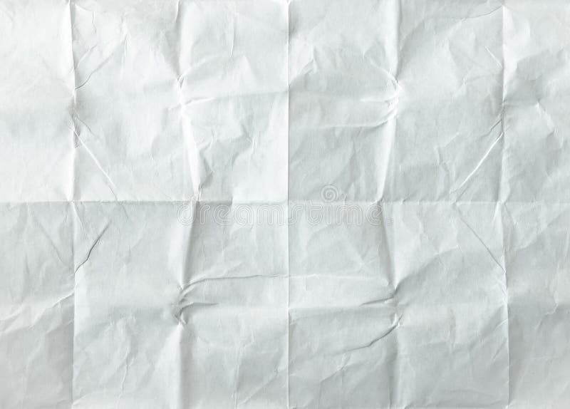 White Sheet of Paper Folded. Crushed and Folded White Sheet of Old ...