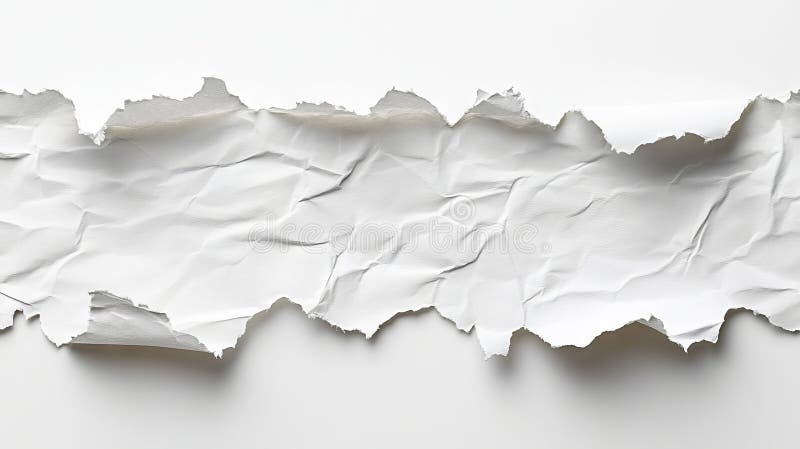 A White Sheet of Paper with Jagged, Torn Edges Stands Out Vividly ...