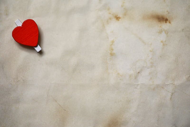 White Sheet Paper Love Notes and Heart Shape Stock Image - Image of ...