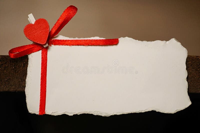 White Sheet Paper Love Notes and Heart Shape Stock Photo - Image of ...