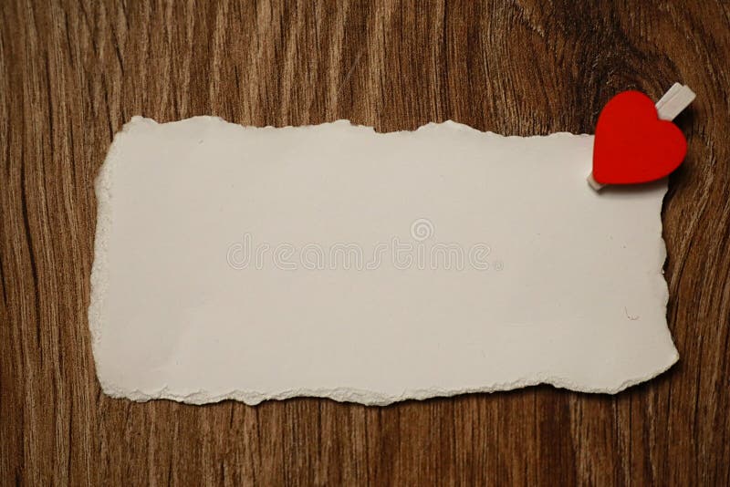 White Sheet Paper Love Notes and Heart Shape Stock Image - Image of ...