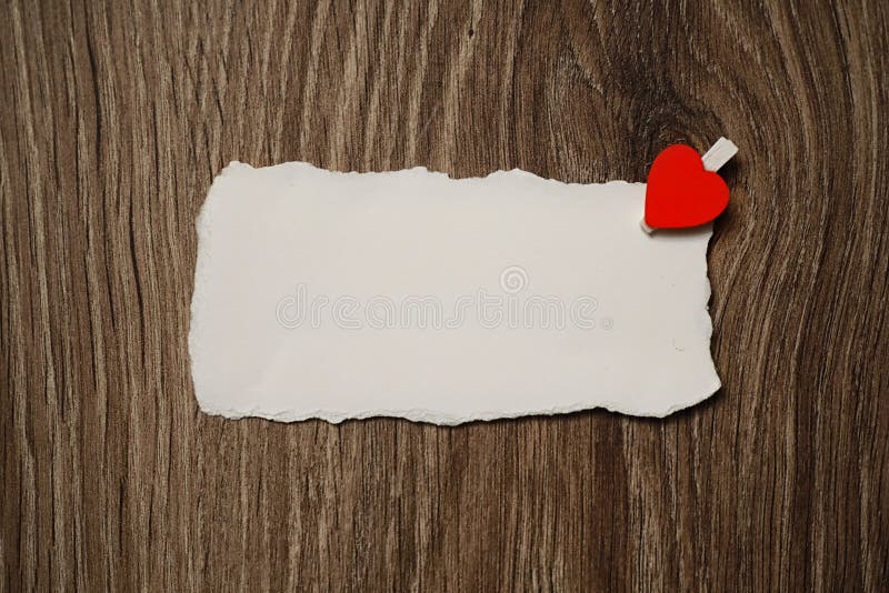 White Sheet Paper Love Notes and Heart Shape Stock Photo - Image of ...