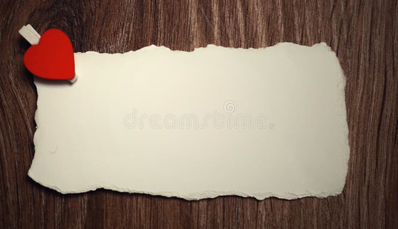 White Sheet of Paper Love Notes and Heart Shape Stock Photo - Image of ...