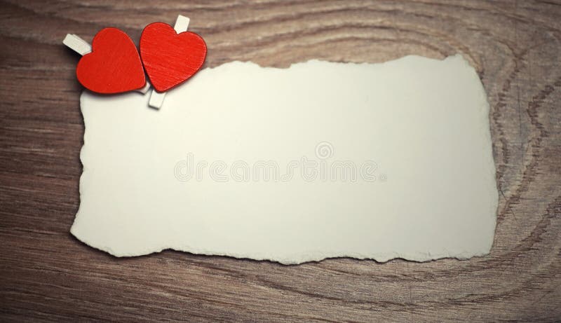 White Sheet of Paper Love Notes and Heart Shape Stock Photo - Image of ...