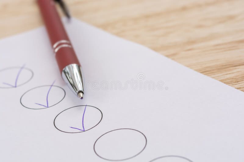 Task List with Check Mark for Already Completed Tasks Stock Image ...
