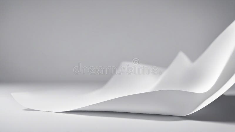 White Sheet of Paper on White a Realistic Illustration of a White Paper ...