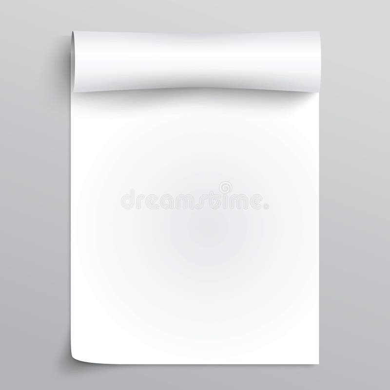 White sheet of paper stock vector. Illustration of space - 8340987