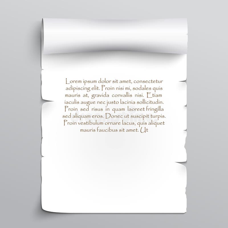 White sheet of papyrus stock vector. Illustration of style - 36319110