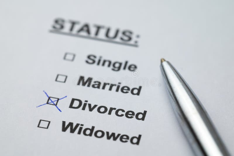 Status and Condition of a Divorced Person. Stock Image - Image of flag ...