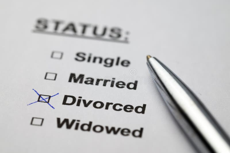 Status and Condition of a Divorced Person. Stock Image - Image of ...