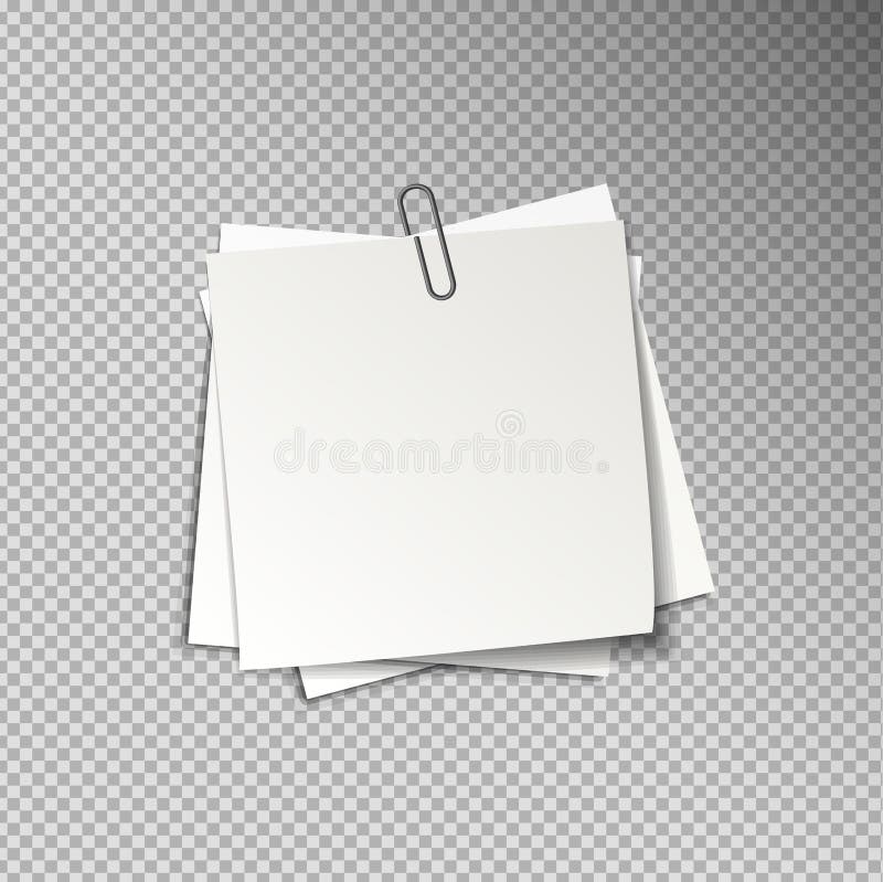 White Sheets of Pinned Note Papers Stock Vector - Illustration of board ...