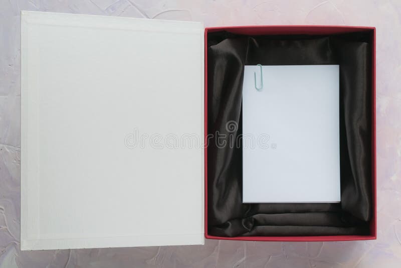 White Sheets of Paper in a Gift Box Stock Image - Image of letter ...