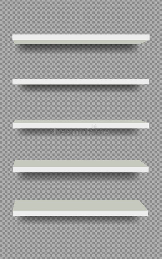 White Shelf on a Transparent Background. Isolated Vector Object Stock ...