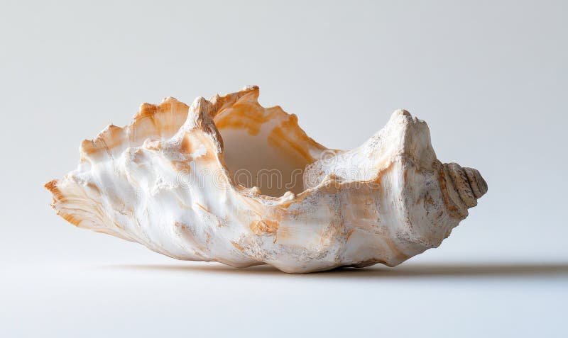 A White Shell with a Brown Spot on it Stock Image - Image of animal ...