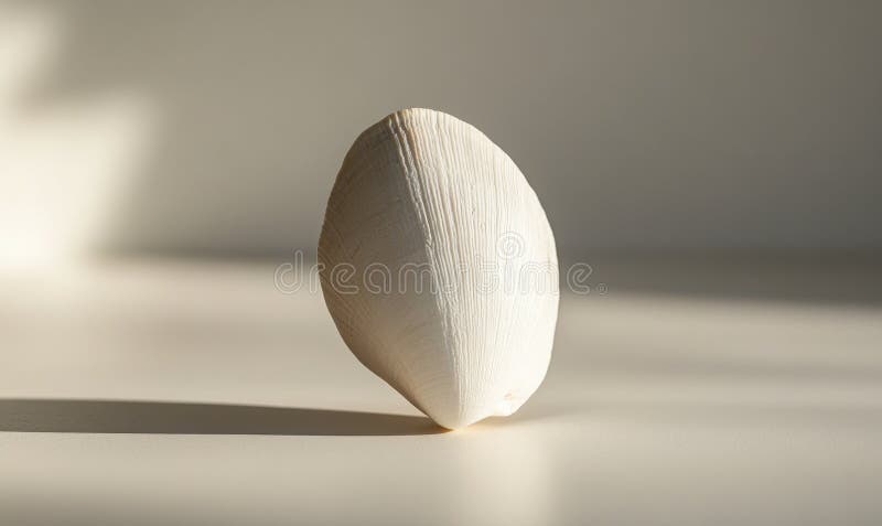 A White Shell is on a White Table Stock Illustration - Illustration of ...