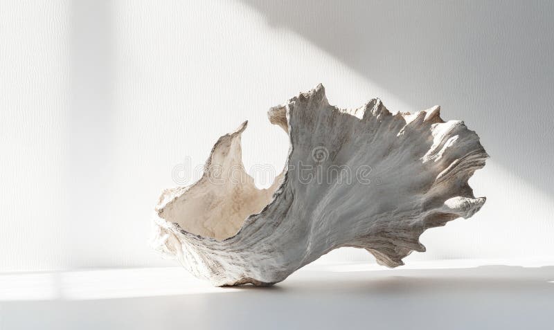 A White Shell is on a Table Stock Photo - Image of seashell, mollusk ...